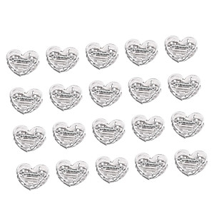 Ciieeo 20pcs Transparent Love Clip Heavy Duty Bag Clips File Paper Clamps Money Binder Clips Multipurpose Bag Clips Drawing Board Clamps Mini Chips Plastic Multifunction Girl Paper Clip