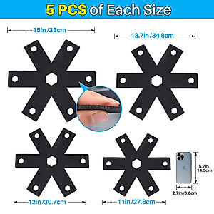 MUAKIOY Pot and Pan Protectors, Set of 20 and 4 Different Size, Large High-Density Felt Pads Cookware Separators Dividers for Stacking, Cushioning to Avoid Scratching or Marring, Black