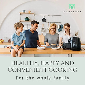 Mansarda Kitchen Air Fryer Liners Disposable - Parchment Paper With Silicone Sheets, For Baking in Airfryer, 100pcs Round Inserts 8-inch, Water-Proof, Oil-Proof, Non-Stick Airfryer Liner Sheet