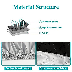 Motorcycle Cover,Motorbike Cover All Season Universal Weather Waterproof Sun Outdoor Protection with Lock-Holes & Storage Bag,XXL Motorcycles Vehicle Cover