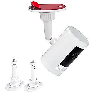 2Pack Strong Adhesive Wall Mount Compatible with Ring Stick Up Cam Wired/Battery and Ring Indoor Cam HD Security Camera,360 Degree Adjustable Mounting Bracket for Camera with 1/4 Screw Head