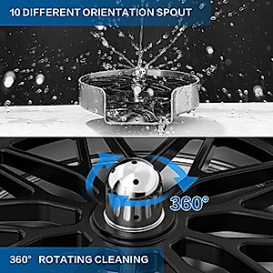 WEWE Glass Rinser, Upgraded 360 Degree Rotating Spout Glass Rinser for Kitchen Sink Stainless Steel Cup Washer for Sink, Faucet Cup Cleaner for Bar Sink Attachment
