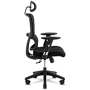 MAVIX M4 Gaming Chair: 19.5” Mesh Seat, DVL, Fixed Back Recline - Airy Comfort/Responsive Support/Adjustable Features for Gamers (Black)