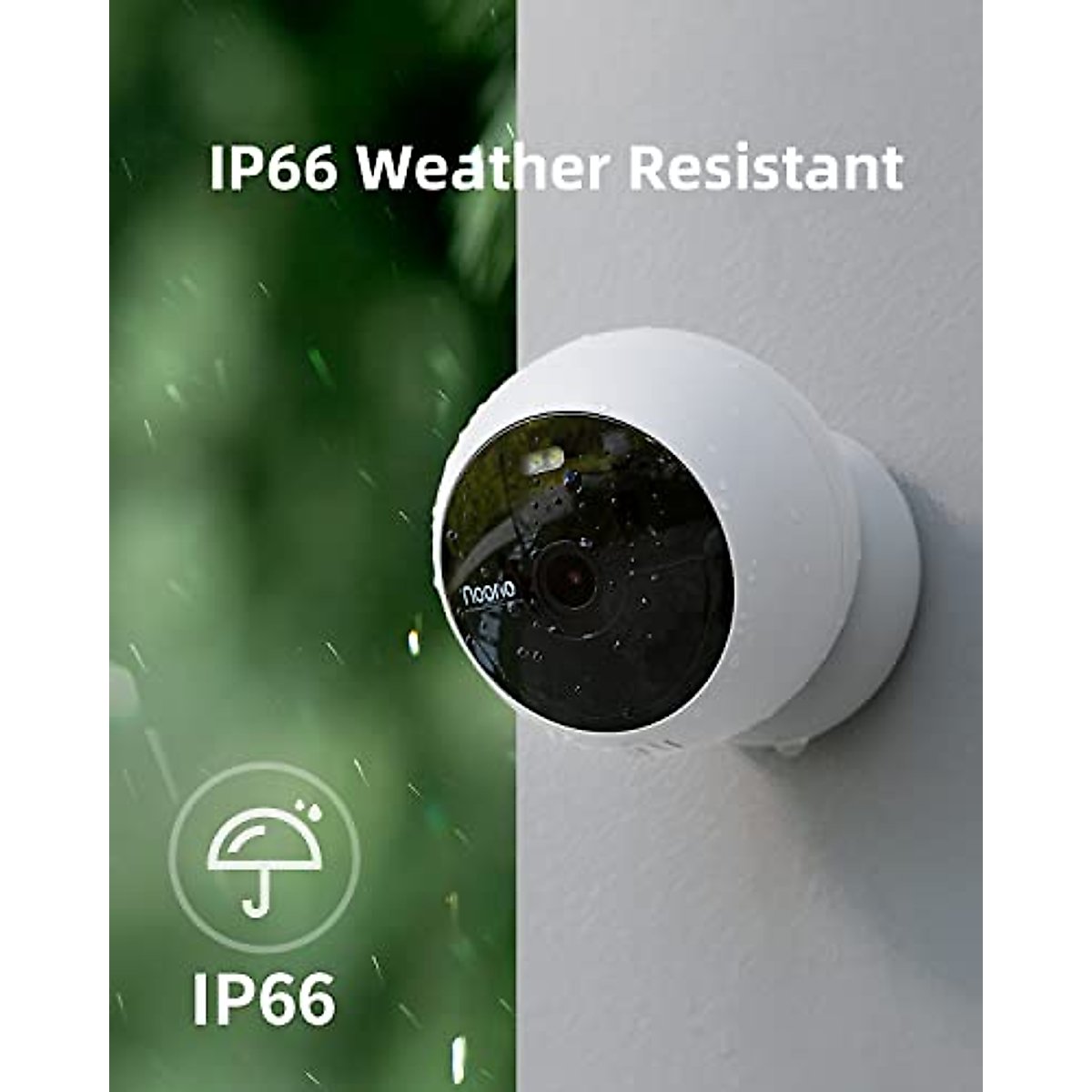 Noorio B200 Security Camera Wireless Outdoor, 1080p Home Security Camera, Wire-Free Battery Powered WiFi Camera, Color Night Vision, AI Motion Detection, Work with Alexa, Set up in Minutes
