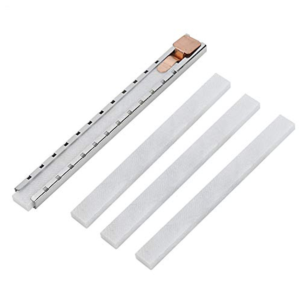 Oumefar Flat Soapstone Holder Set with 4Pcs Flat Slate Pencil Waterproof Slate Pen,Soapstone Pens for Welding and Welders, Marking Tool for Making on Steel, Aluminum, Cast Iron