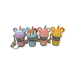 Kawaii Donut Boba Keychain (Blue)