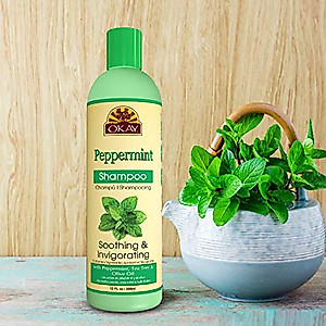 OKAY PEPPERMINT Soothing and Invigorating SHAMPOO 12oz / 355ml