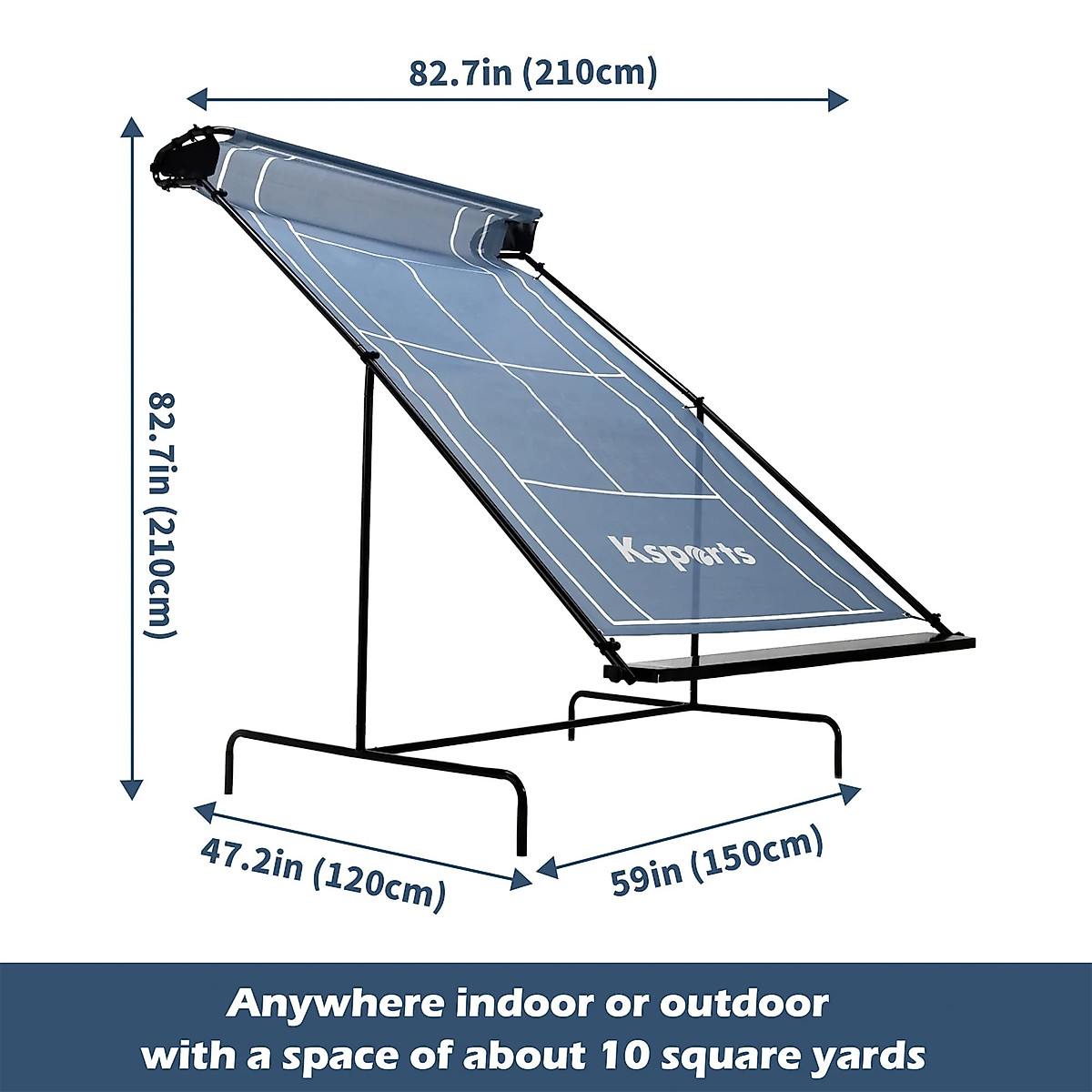 Ksports Tennis Rebounder Net with Carry Bag, Blue