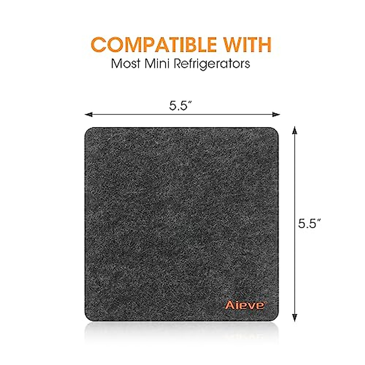 AIEVE Mini Fridge Mat for Stop Refrigerator Condensation, 4 Pcs Refrigerator Liners Mini Fridge Drip Tray to Prevent Small Refrigerator Sweating Inside