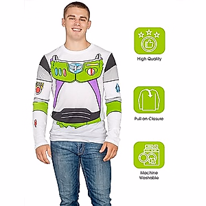 Mad Engine Buzz Lightyear White Long Sleeve T-Shirt for Men’s & Women’s