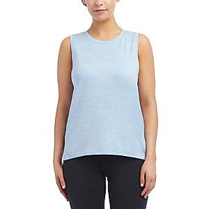 Danskin Women's Essential Breathe 2 Pack Tank, Birch/Placid Blue, X-Large