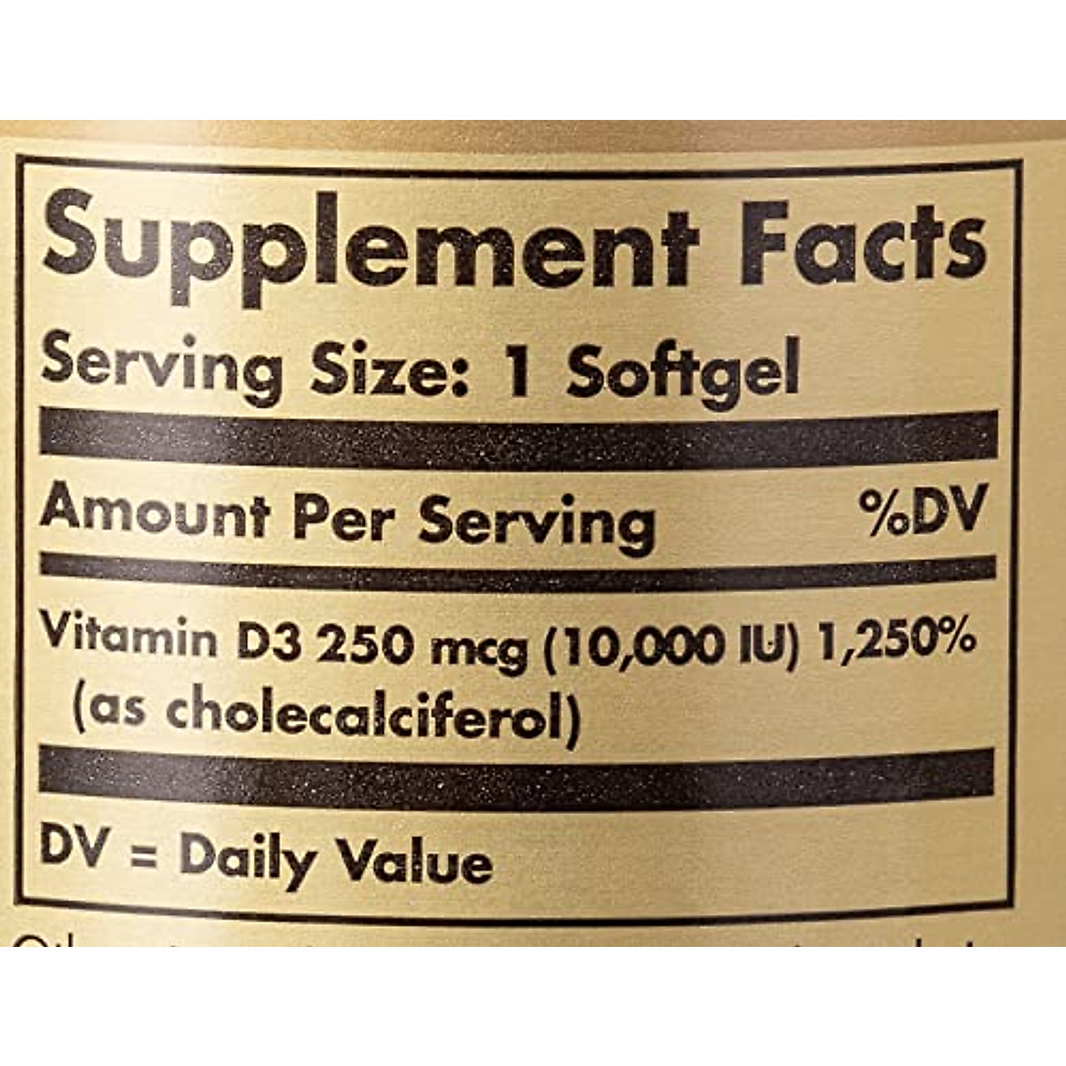 Solgar Vitamin D3 (Cholecalciferol) 250 MCG (10,000 IU), 120 Softgels - Helps Maintain Healthy Bones & Teeth - Immune System Support - Non GMO, Gluten/ Dairy Free - 120 Servings