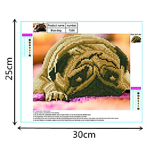 HAPPIShare 5D Diamond Painting Full Drill, Puppy Dog Owl Cat Diamond Painting Kits for Adults Kids Crystal Rhinestone DIY Arts Craft for Home Wall Decor