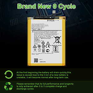 WUHAO for Cricket Motorola Moto E5 Supra XT1924-6 Replacement Battery, for HE50/SNN5989A Battery with Adhesive Tape Tool Repair Kit