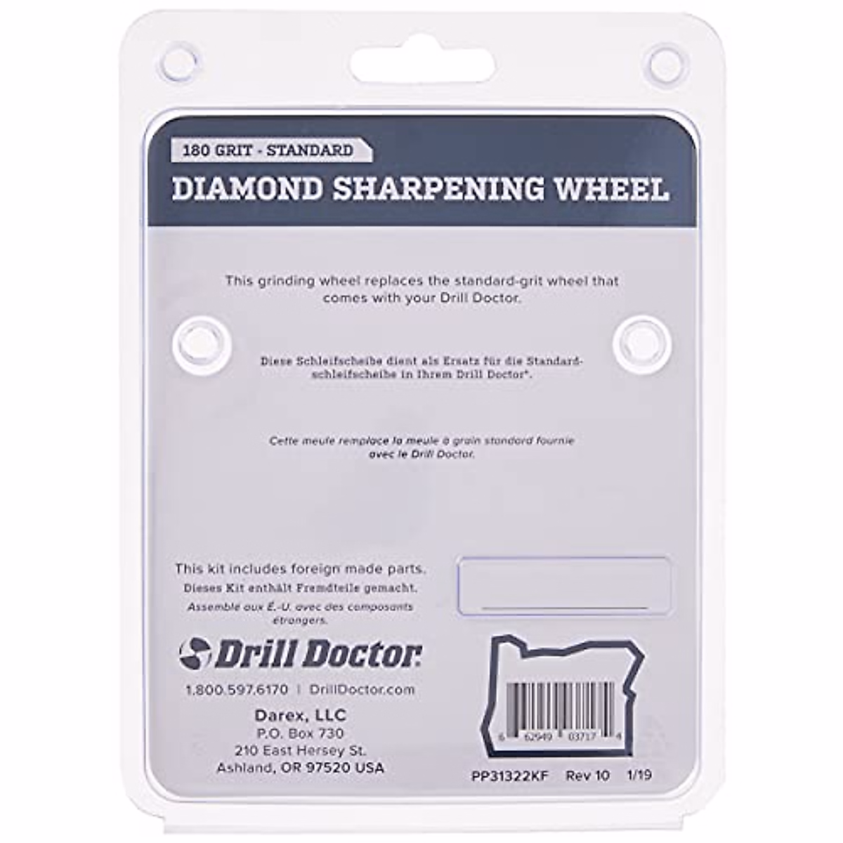 Drill Doctor DA31320GF 180 Grit Diamond Replacement Wheel for 350X, XP, 500X and 750X