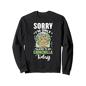 Chinchilla Animals Funny Pet Cute Rodent Cage Wheel Sweatshirt