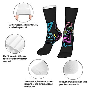 Its'Funneh'Krew Novelty Crew Socks Breathable Knitted Casual Calf Sockings For Men Women 15.7in Long