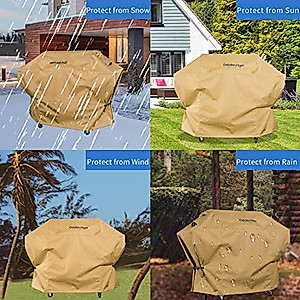 Outdoor Patio Furniture Grill Cover 58 Inch, 58" Wx24 Dx48 H, Golden Horn