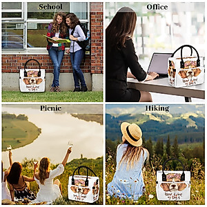 Insulated Lunch Bag for Women, Beagle Dog Home Leakproof Lunch Tote Bag Reusable Large Lunch Box Thermal Cooler Lunch Bags with Shoulder Strap, Side Pockets, Water Bottle Holder