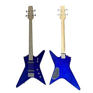 4 String Bass Short Scale Bolt On Blue
