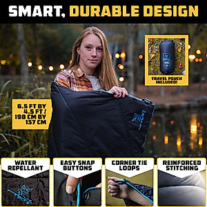 Wise Owl Outfitters Camping Hammock with Camping Pillow & Blanket - Waterproof Camping Accessories & Backpacking Gear, Camping Gear Must Haves - Blue