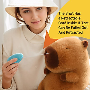 TITQWOP Capybara Plush with Snot Kawaii Capybara Stuffed Aniamls Toys Soft Cute Capybara Doll Pillow for Kids Boys Girls