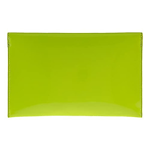 Faux Patent Leather Envelope Candy Clutch Bag, Lime