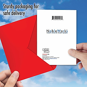 NobleWorks - Merry Christmas Greeting Card with Envelope (4.63 x 6.75 Inch) - Another Eggnog C9534XSG