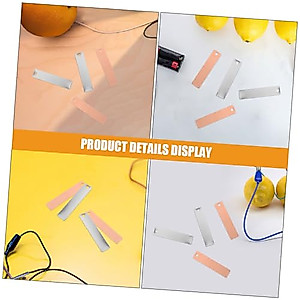 Toyvian 8 Pairs Battery Electrode Sheet Batteries DIY Fruit Battery Materials Copper Strip Battery Experiment Materials Electrode Materials Electrode Strip for Experiment Copper Plate Zinc