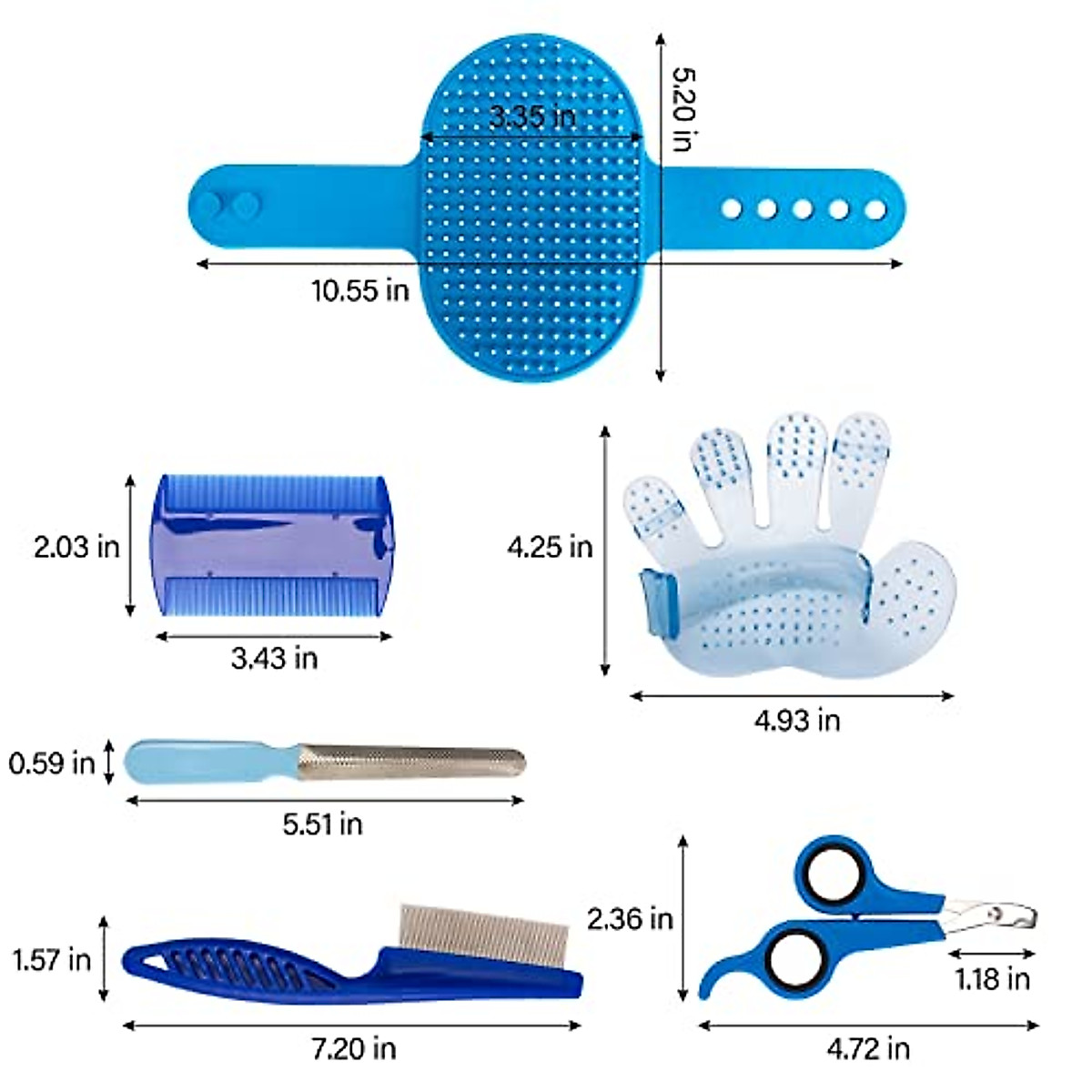 6 PCS Bunny Rabbit Grooming Kit Guinea Pig Grooming Kit Bunny Rabbit Brush for Shedding, Pet Hair Grooming Bath Brush with Adjustable Handle, Bunny Comb Rabbit Nail Clipper Trimmer for Hamster