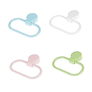 OSALADI 3pcs Adhesive for Self Holders Ring Bracket Plastic Rack Home Drill Hooks Toilet Swing Hanger Wall Shower Washroom Holder Self- Bath Hangers Storage Drilling Towel Round Mounted