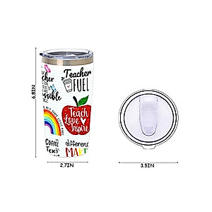 MFGNEH Women, Men, Teacher Appreciation Gifts from Students for Christmas/ Birthday , Back to School Gifts, 20 oz Travel Tumbler Coffee Cup