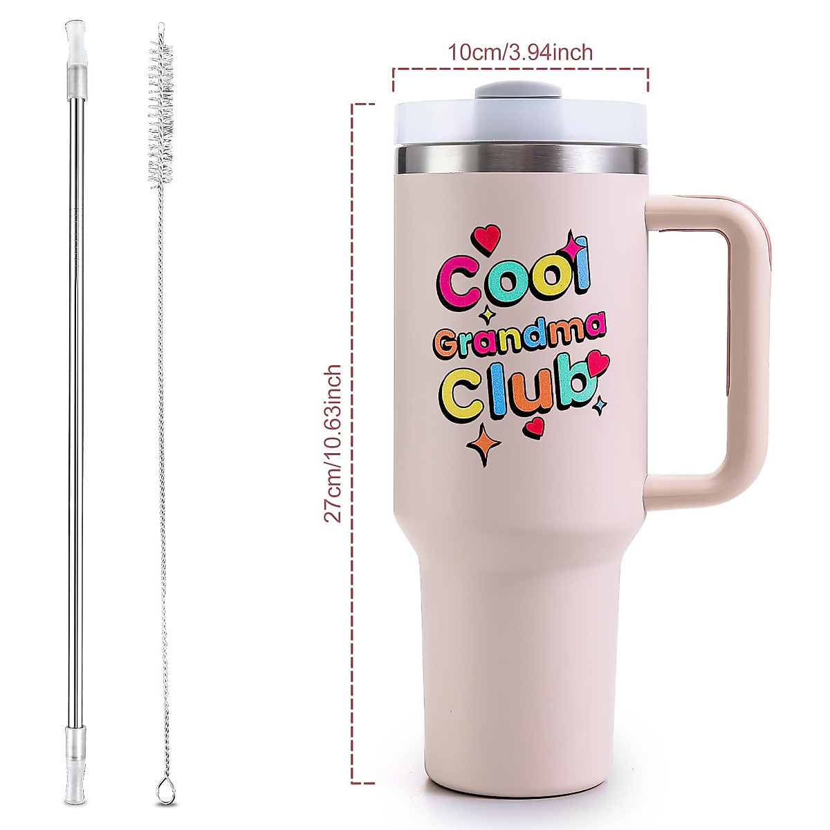 VoziSpace Cool Grandma Tumbler Birthday Gifts for Women, Mother’s Day Stainless Steel Insulated Travel Cup with Lid, Funny Gift for Nana