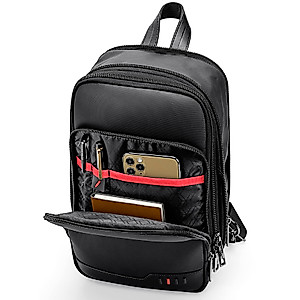 Dolomy Sling Backpack Sling Bag Crossbody Shoulder Bag, Multipurpose Chest Bag Travel Hiking Daypack for Men