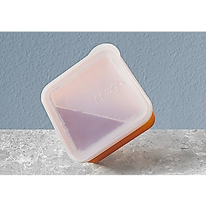 Frego Award-Winning Plastic-Free Glass and Silicone Food Container | 4 Cups | Orange
