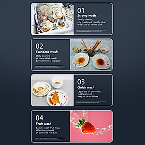 Portable Dishwasher Countertop, Mini Dishwasher with 6L Built in Water Tank,360° Dual Spray,Automatic Leak Proof for Small Apartments Dorms Offices RV 800W(US Plug)