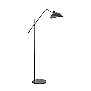 Floor Lamps for Living Room Swing Arm Floor Lamp Nordic Adjustable Floor Light Industrial Vintage Retro Standing Lamp for Living Room Bedroom Office Standing Lamp (Color : A-Black, Size : Push butto