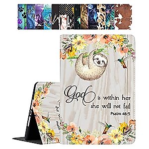 iPad Mini 6 Case, iPad Mini 2021 6th Generation Case Auto Sleep/Wake Multi-Angle Stand for iPad Mini 6th Gen 8.3 Inch , White Flowers