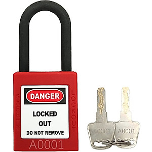 SAFBY Lockout Tagout Locks Loto Safety Padlock, Keyed Differently, OSHA Loto Safe Padlocks for Lock Out Tag Out Stations and Devices