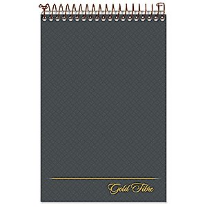 Ampad Gold Fibre Steno Book, 6" x 9", Gregg Rule, Gray Cover, 100 Sheets (20-808R)