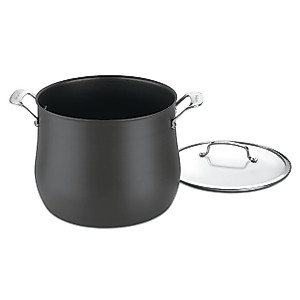 Cuisinart 6466-26 Hard Anodized 12-Quart Contour-Stainless-Steel-Cookware, Stockpot w/Cover & 644-24 Chef's Classic 6-Quart Nonstick-Hard-Anodized, Stockpot w/Cover