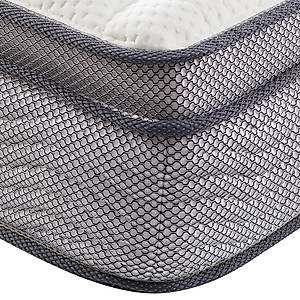 restologie Sigma 10 inch Hybrid Mattress/Made in America/Pocket Coils & Memory Foam for Cooling and Comfort/Reinforced Edge Support/Mattress in a Box/Firm Tight Top (Queen (U.S. Standard))