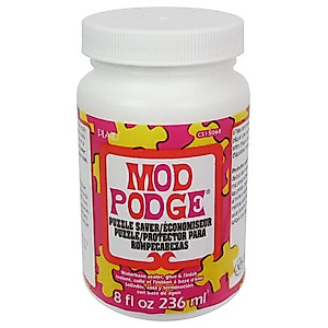 Mod Podge Puzzle Saver Glue Kit, Adhesive Brushes for Jigsaw Puzzles, Boards, Mats, Pixiss Accessory Kit with Glue Spreaders, Gloves, Brushes, Palette Knife Set