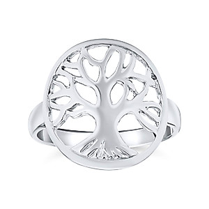 Bling Jewelry Round Open Circle Celtic Family Wishing Tree Of Life Ring For Women For Teen 925 Sterling Silver