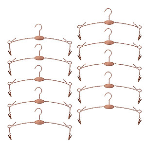 SUNTRADE Metal Underwear Bra Rack, Durable Pants Clothes Hangers with Clips,for Lingerie Shop Display, 10pcs (Rose Gold-A2)