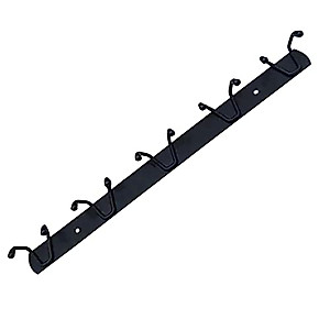 AOLZUNK Coat Rack Wall Mounted - 5 Hooks, Heavy Duty Metal Hook, Stainless Steel Coat Hook Rail for Your Entryway, Kitchen, Bedroom