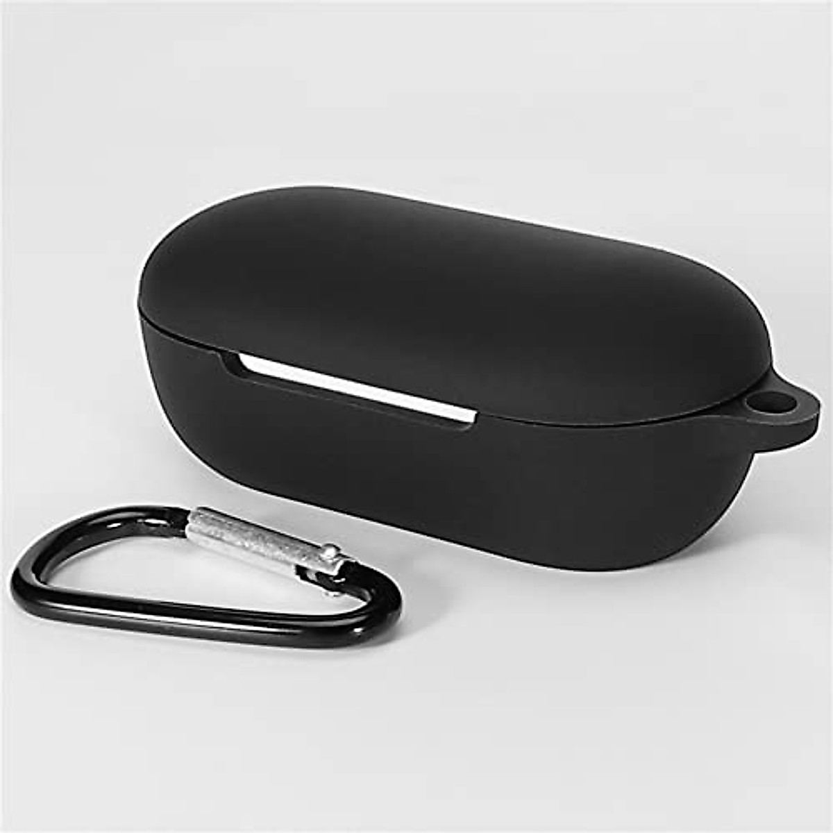 2 Pack DAYJOY Soft Silicone Protective Case Cover Compatible with OnePlus Buds Z2 TWS Earbuds, Protective Skin Sleeve with Key Chain (Black+Blue)