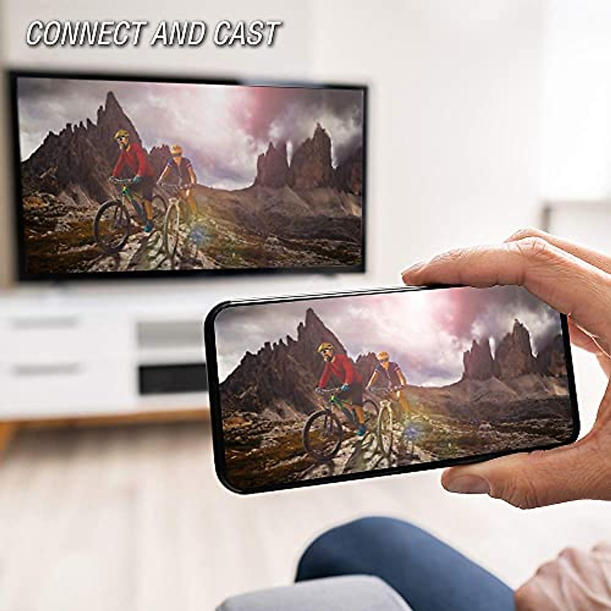 Volkano HDMI Wireless Display Adaptor Dongle 1080P HD, Receiver Supports MiraCast Airplay DLNA Transmission , Screen Drag & Drop Cast Mirroring Laptop Phone to Smart Phone TV Monitor - AllCast Series