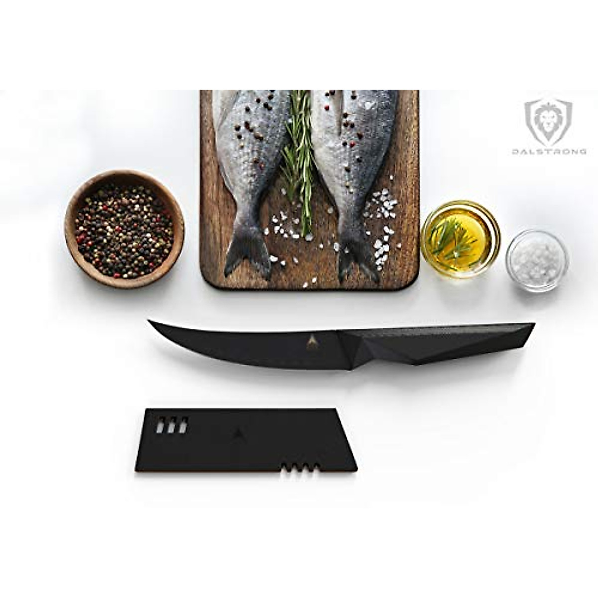 Dalstrong Fillet Knife - 6 inch - Shadow Black Series - Black Titanium Nitride Coated - High Carbon 7CR17MOV-X Vacuum Treated Steel - Meat, Boning Knife - Kitchen Knife - Sheath - NSF Certified