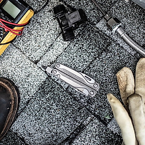 Leatherman Charge Plus TTi - Titanium multi-tool with all locking tools including knives, pliers, saw and screwdriver, camping and fishing tool made in the USA, in stainless steel